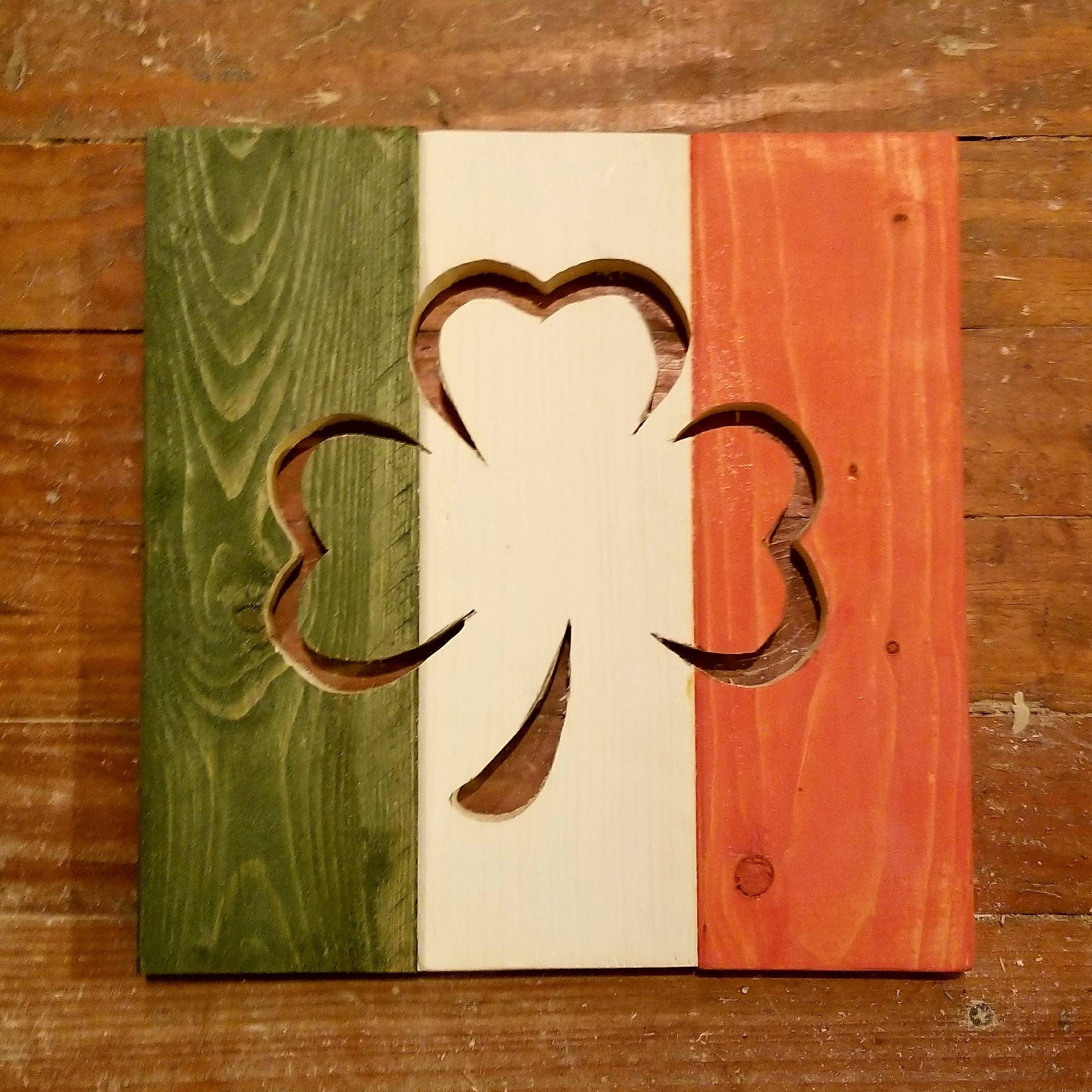 Hand Crafted Rustic Shamrock Cutout Reclaimed Wood Wall Decor - Etsy