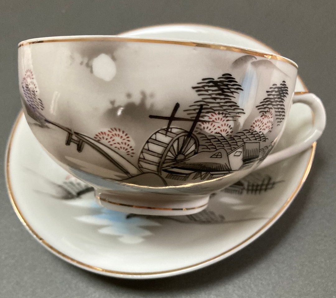 Antique Hayasi Kutani Tea Cup With Geisha Lithophane Base - Etsy