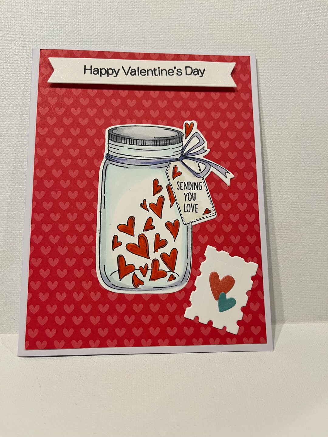Happy Valentines Day Card, Jar of Hearts Valentine Card, Sending You ...
