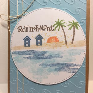 Retirement Card, Stamping up Card, on the Beach Retirement Card ...