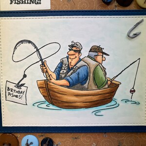 Gone Fishing Birthday Card, Birthday Fishes Card, Funny Birthday ...