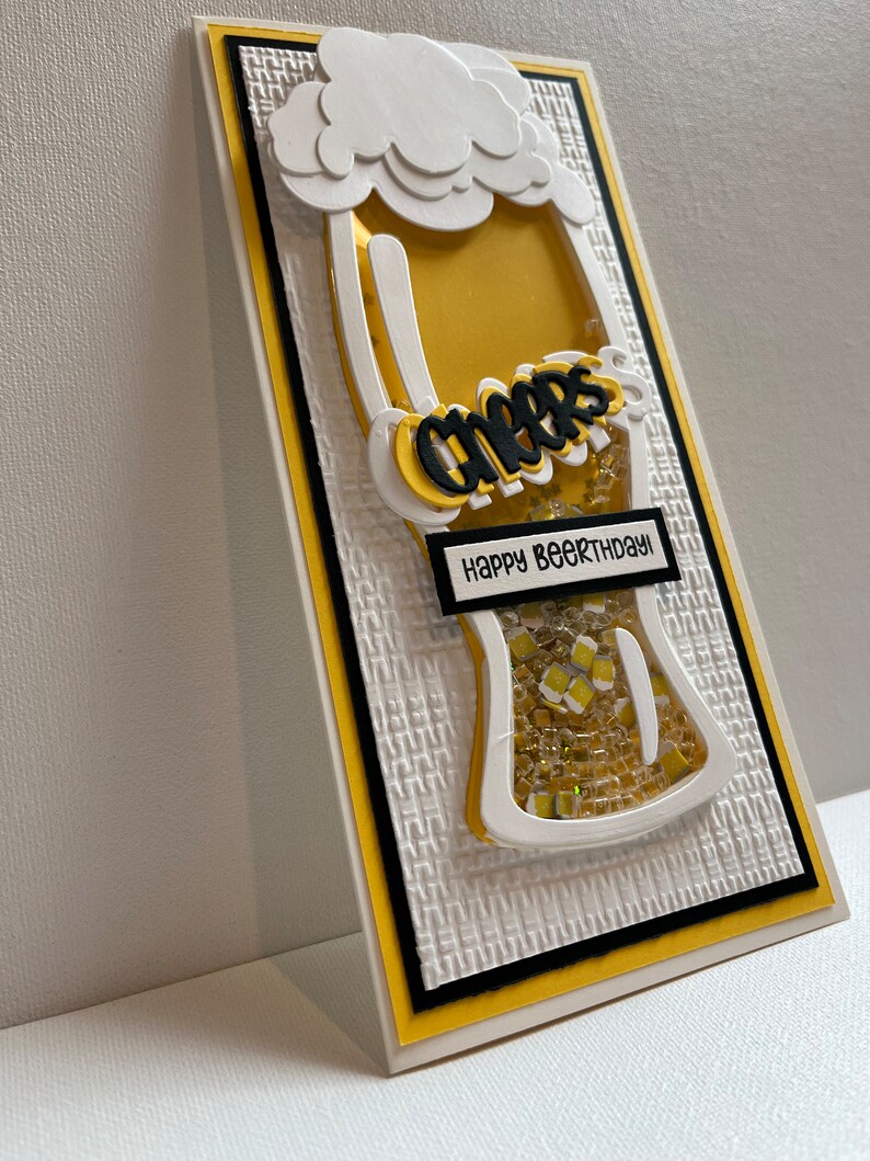 Handmade Beer Birthday Shaker Card: Cheers Funny 3D Card - Etsy