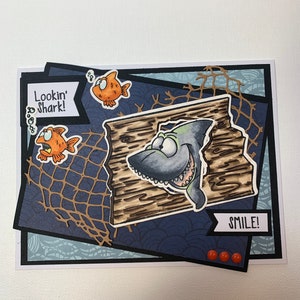 Lookin' Shark, Smile Card, Funny Shark Card, Shark Birthday Card, 3D ...