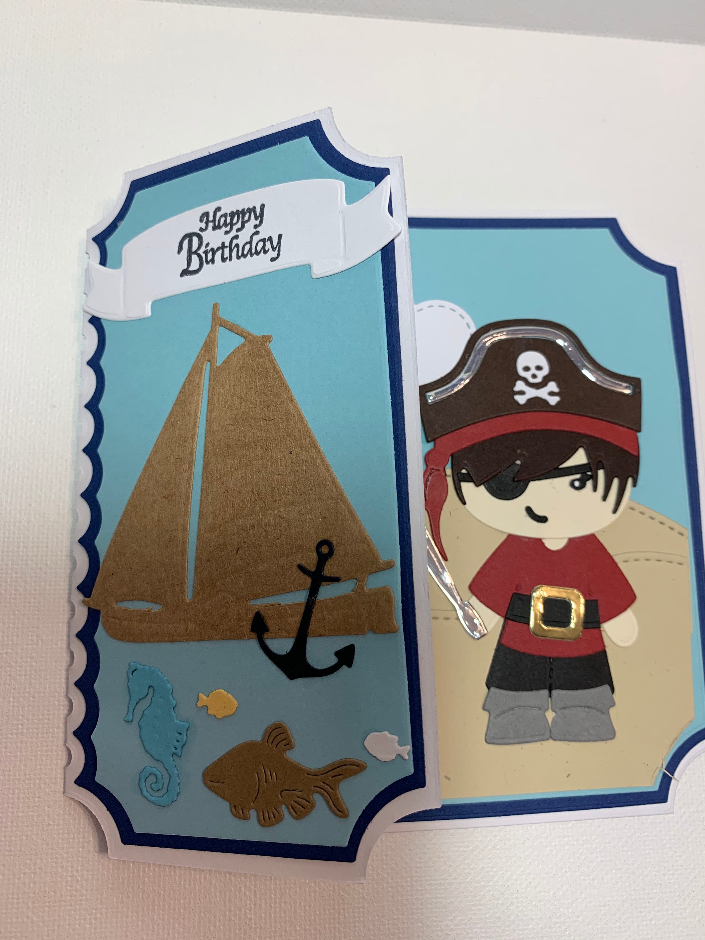 Pirate Birthday Card Happy Birthday Pirate Card Handmade - Etsy