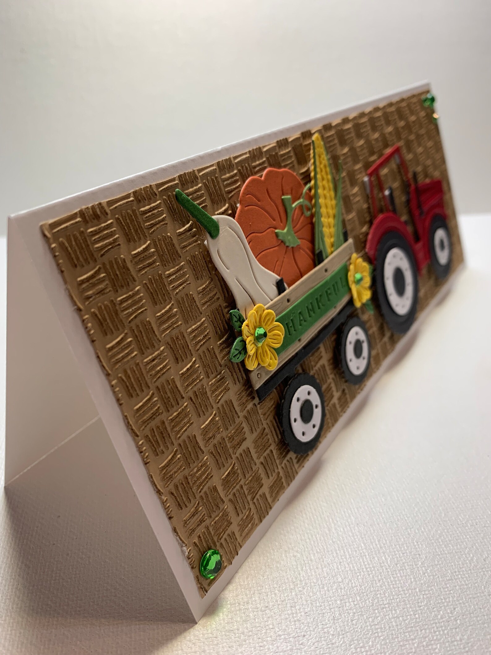 Handmade Tractor Thanksgiving Card: 3D Autumn Harvest - Etsy