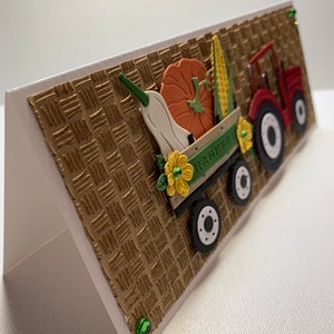 Thankful Card, Tractor and Trailer Thankful Card, 3D Tractor and ...