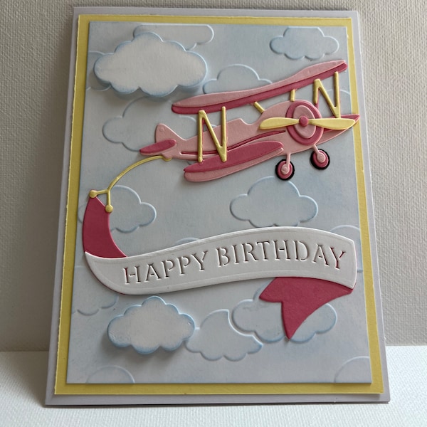 Happy Birthday Airplane Card - Etsy