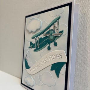 Happy Birthday Flying Airplane Card, 3D Airplane Birthday Card ...