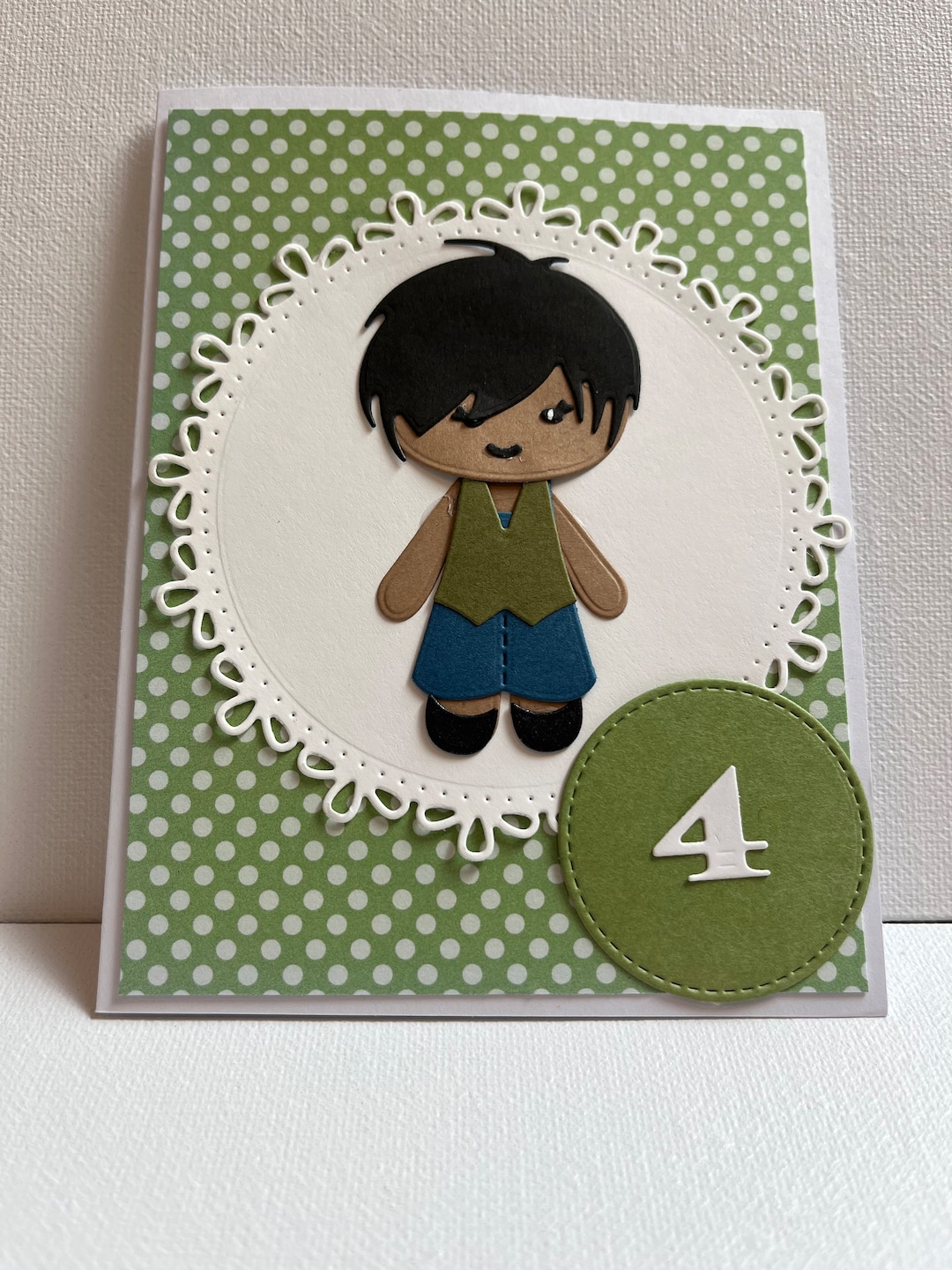 Happy Birthday 4 Year Old Card, Boy Birthday Card, 3D Boy Birthday Card ...