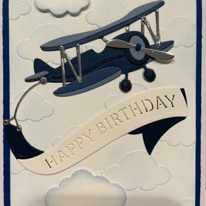 Happy Birthday Flying Airplane Card, 3D Airplane Birthday Card ...