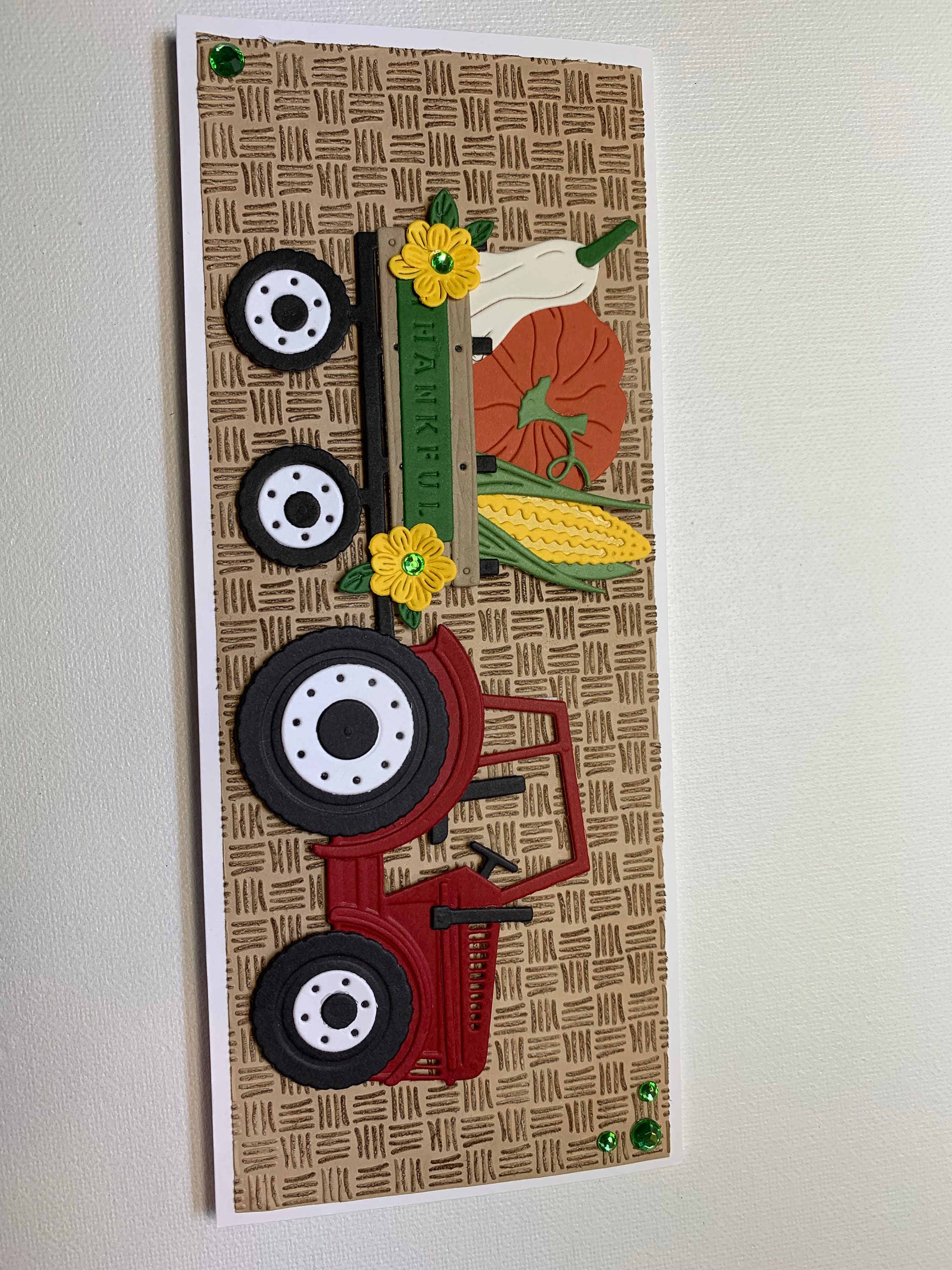 Handmade Tractor Thanksgiving Card: 3D Autumn Harvest - Etsy