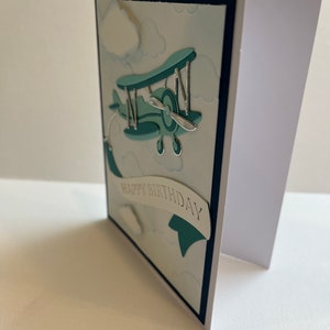 Happy Birthday Flying Airplane Card, 3D Airplane Birthday Card ...