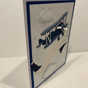 Happy Birthday Flying Airplane Card, 3D Airplane Birthday Card ...