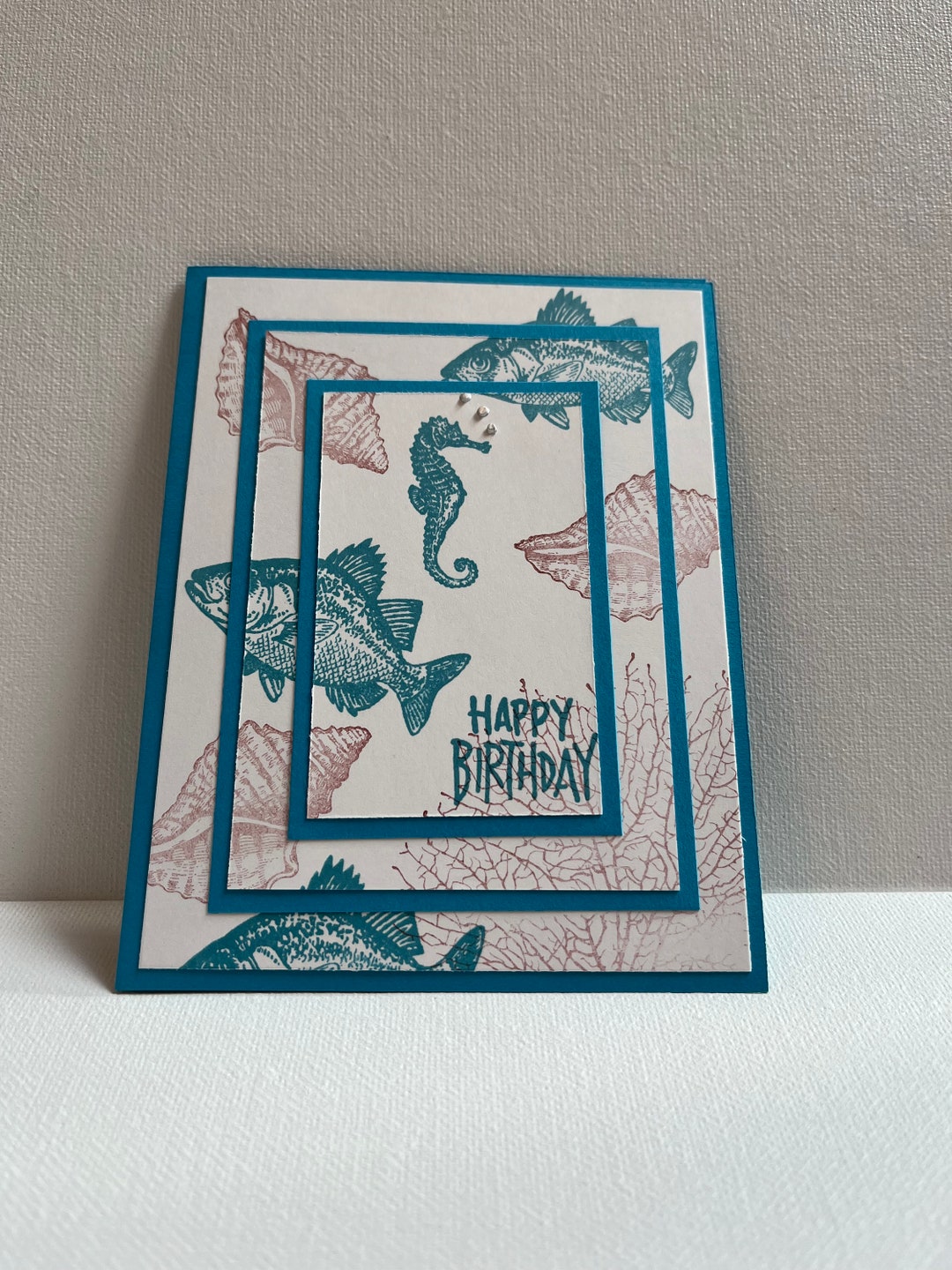 Happy Birthday Card, Under the Sea Birthday Card, Ocean Themed Birthday ...