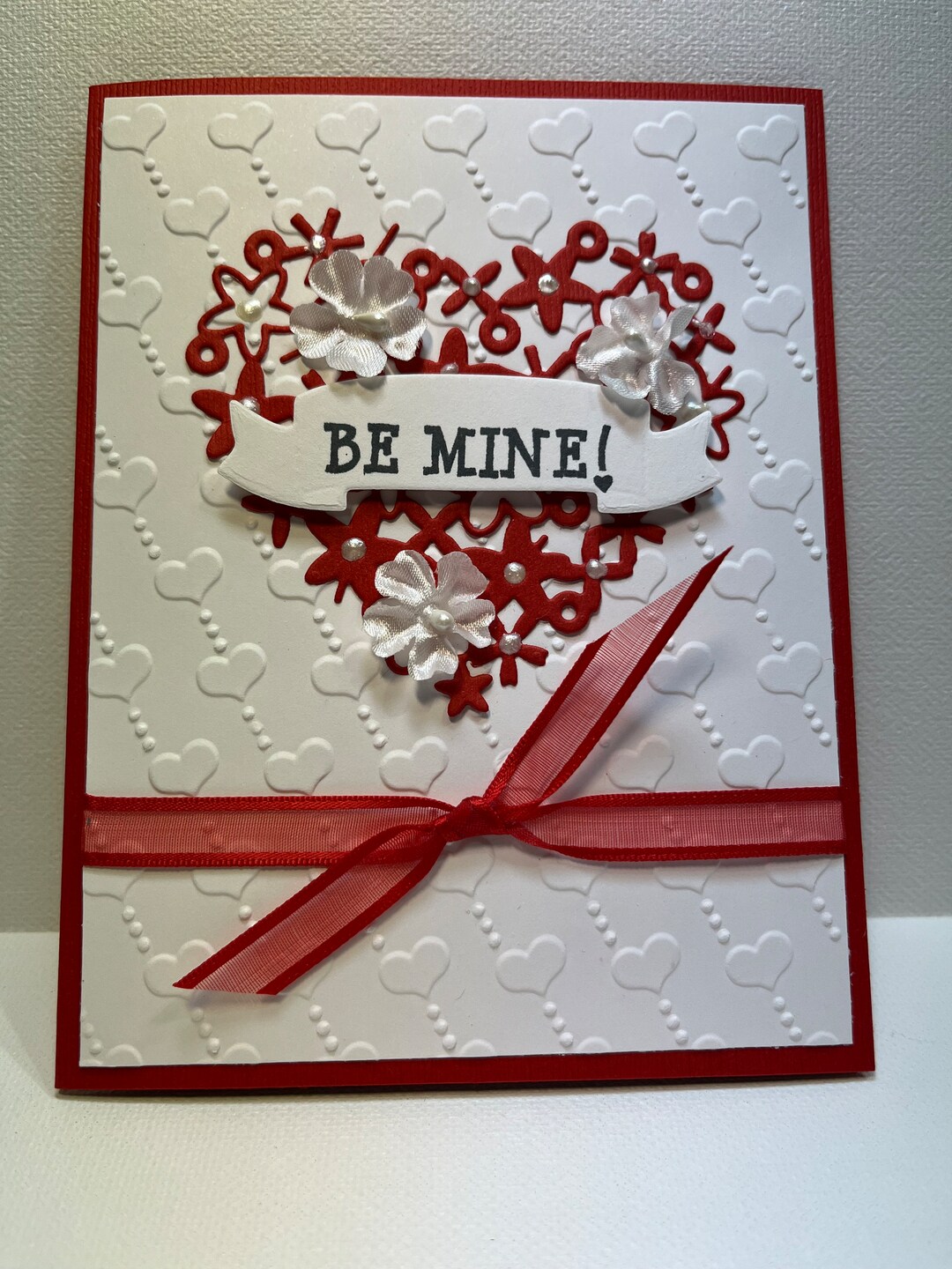 Be Mine Valentine Card, 3D Valentines Day Card, Handmade Valentines ...
