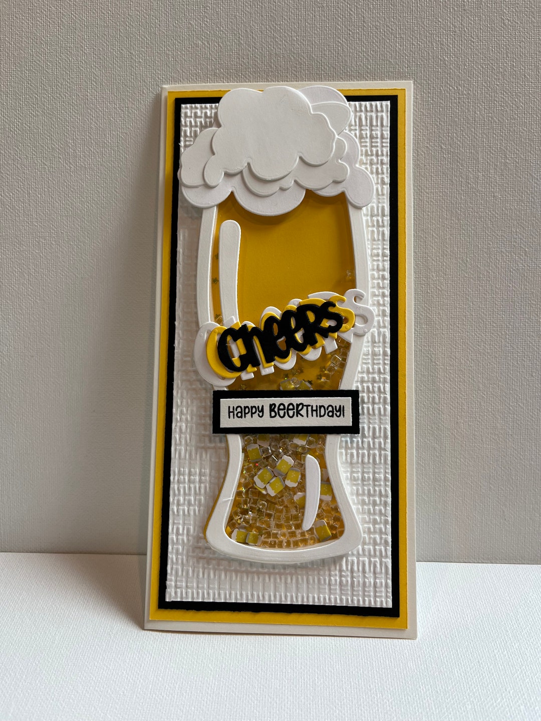 Handmade Beer Birthday Shaker Card: Cheers Funny 3D Card - Etsy