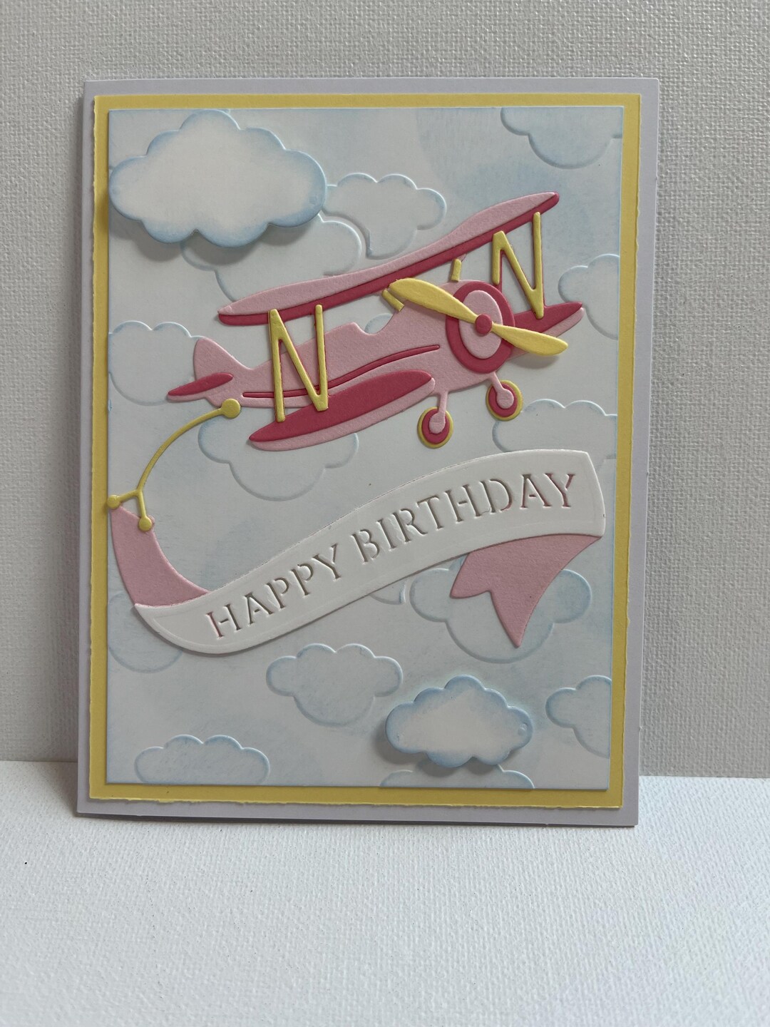 Happy Birthday Flying Airplane Card, 3D Airplane Birthday Card ...
