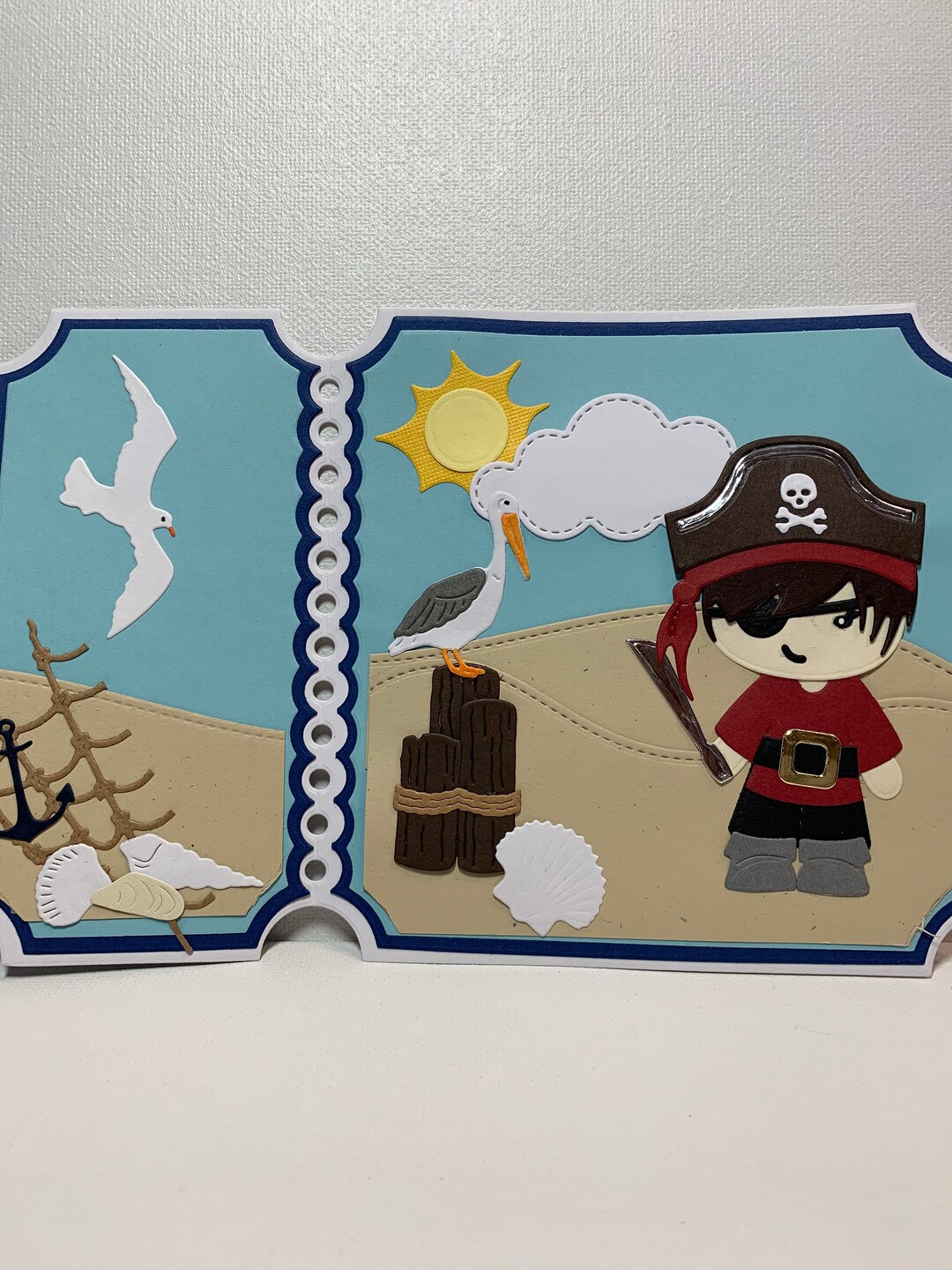 Pirate Birthday Card Happy Birthday Pirate Card Handmade - Etsy