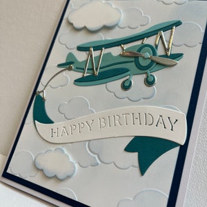 Happy Birthday Flying Airplane Card, 3D Airplane Birthday Card ...