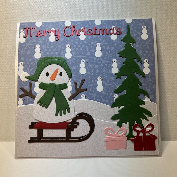 Snowman Card - Etsy