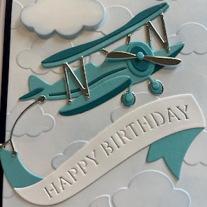 Happy Birthday Flying Airplane Card, 3D Airplane Birthday Card ...
