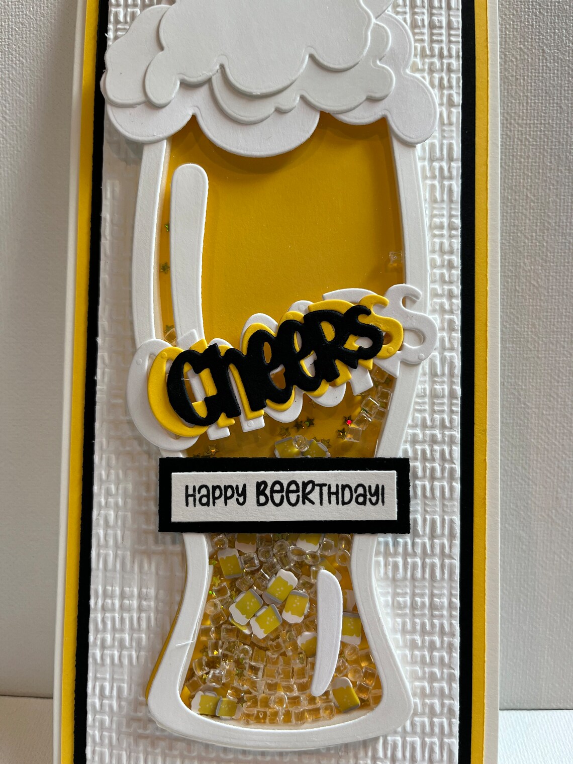 Handmade Beer Birthday Shaker Card: Cheers Funny 3D Card - Etsy