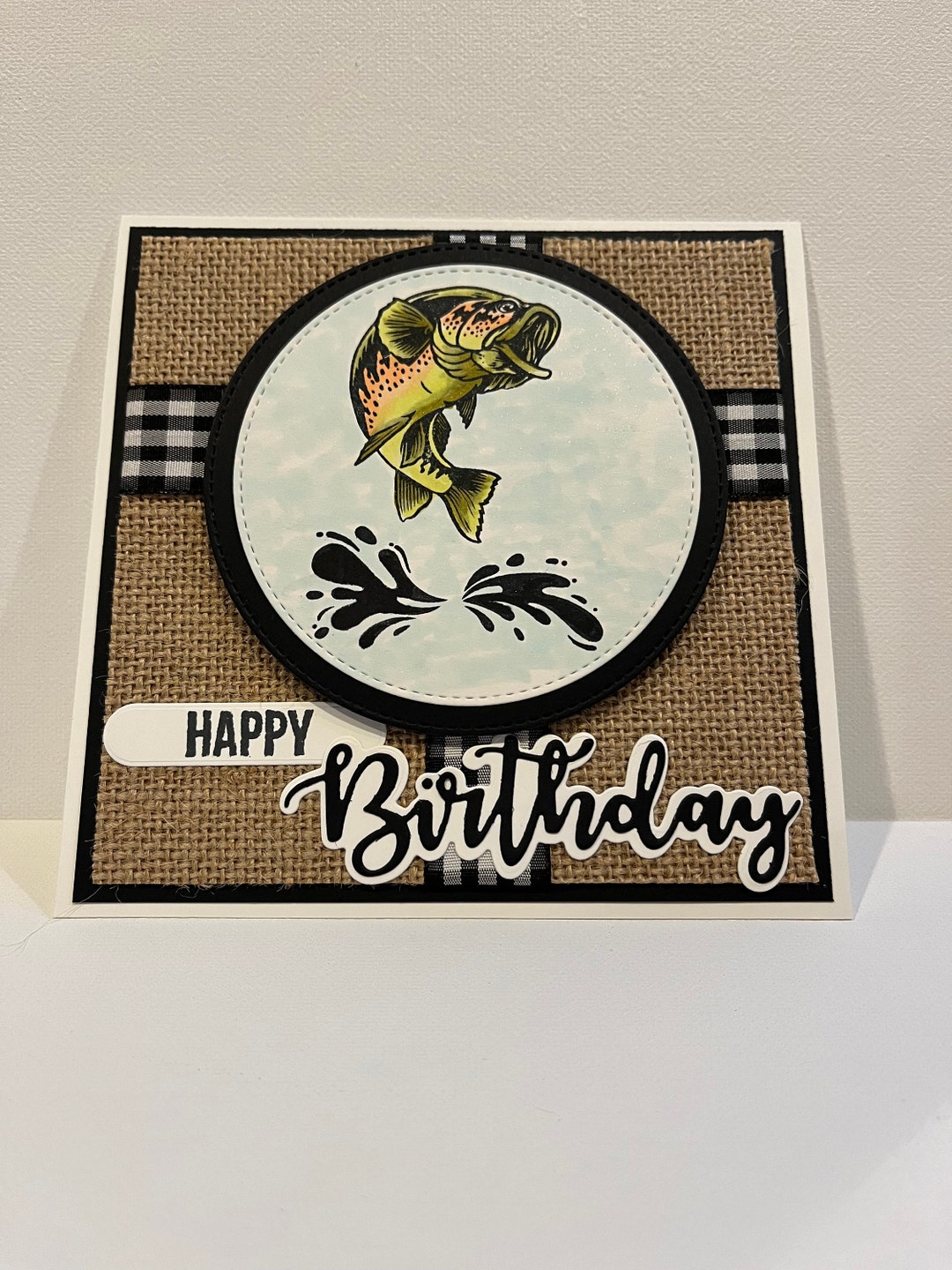 3D Fishing Birthday Card: Handmade Masculine Card - Etsy