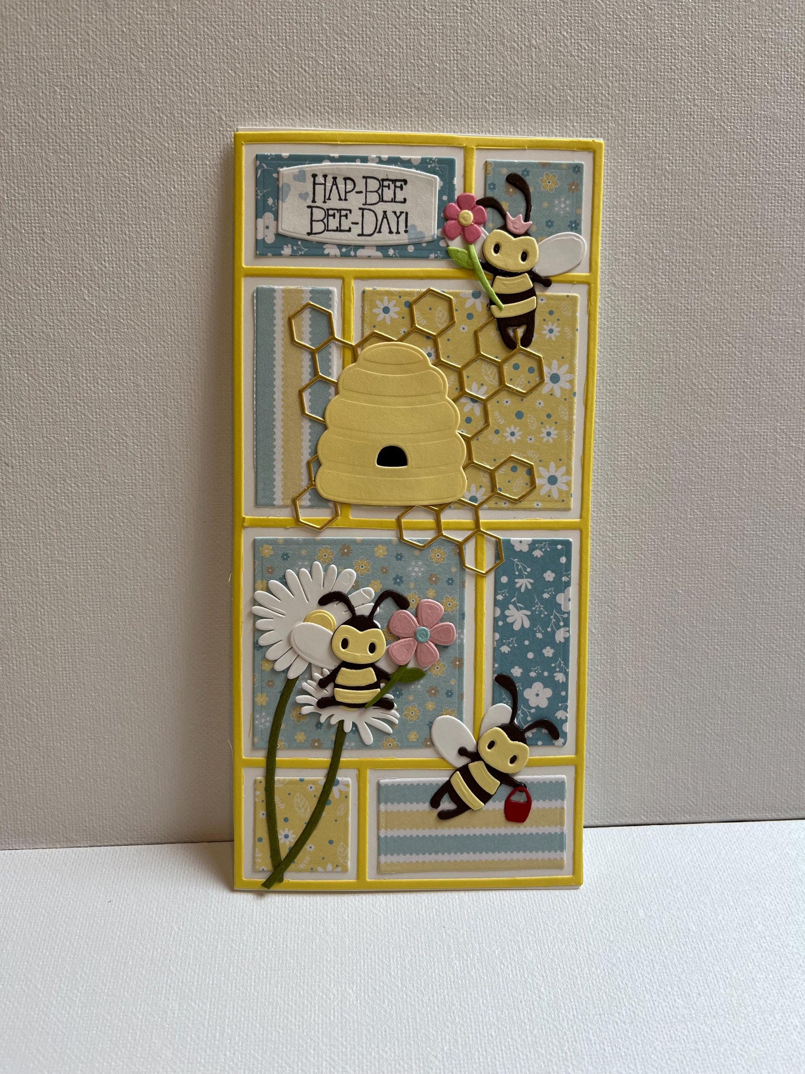 Hap-bee Bee-day Card, Happy Birthday Bee Card, Bee Lover Birthday Card ...