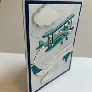 Happy Birthday Flying Airplane Card, 3D Airplane Birthday Card ...