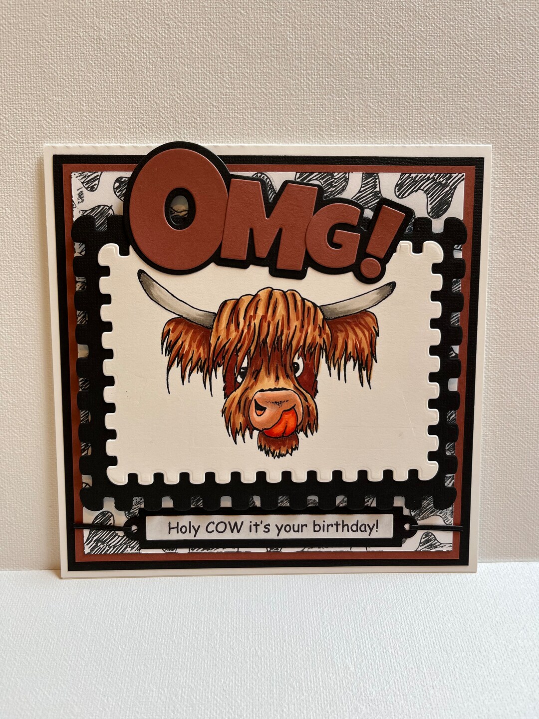 Holy Cow It's Your Birthday Card, Funny Cow Birthday Card, OMG It's ...