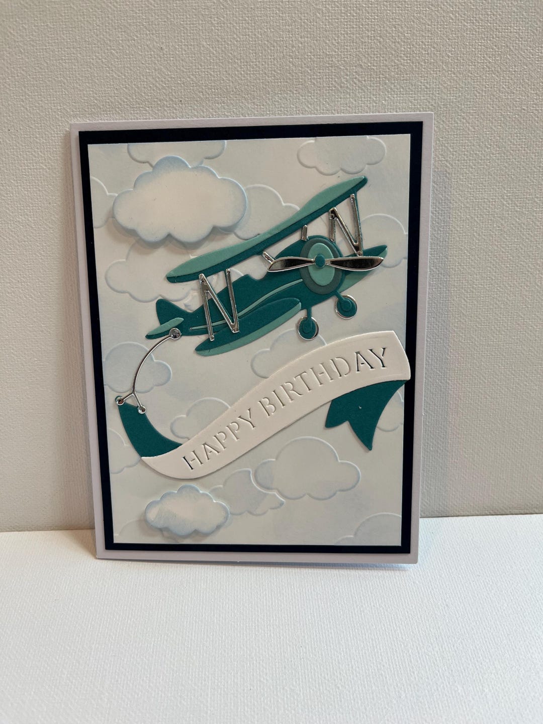 Happy Birthday Flying Airplane Card, 3D Airplane Birthday Card ...