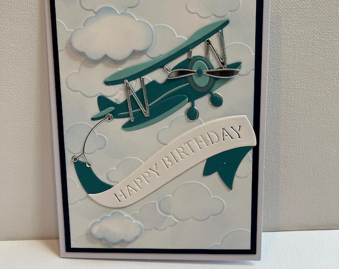 Happy Birthday Flying Airplane Card, 3D Airplane Birthday Card ...
