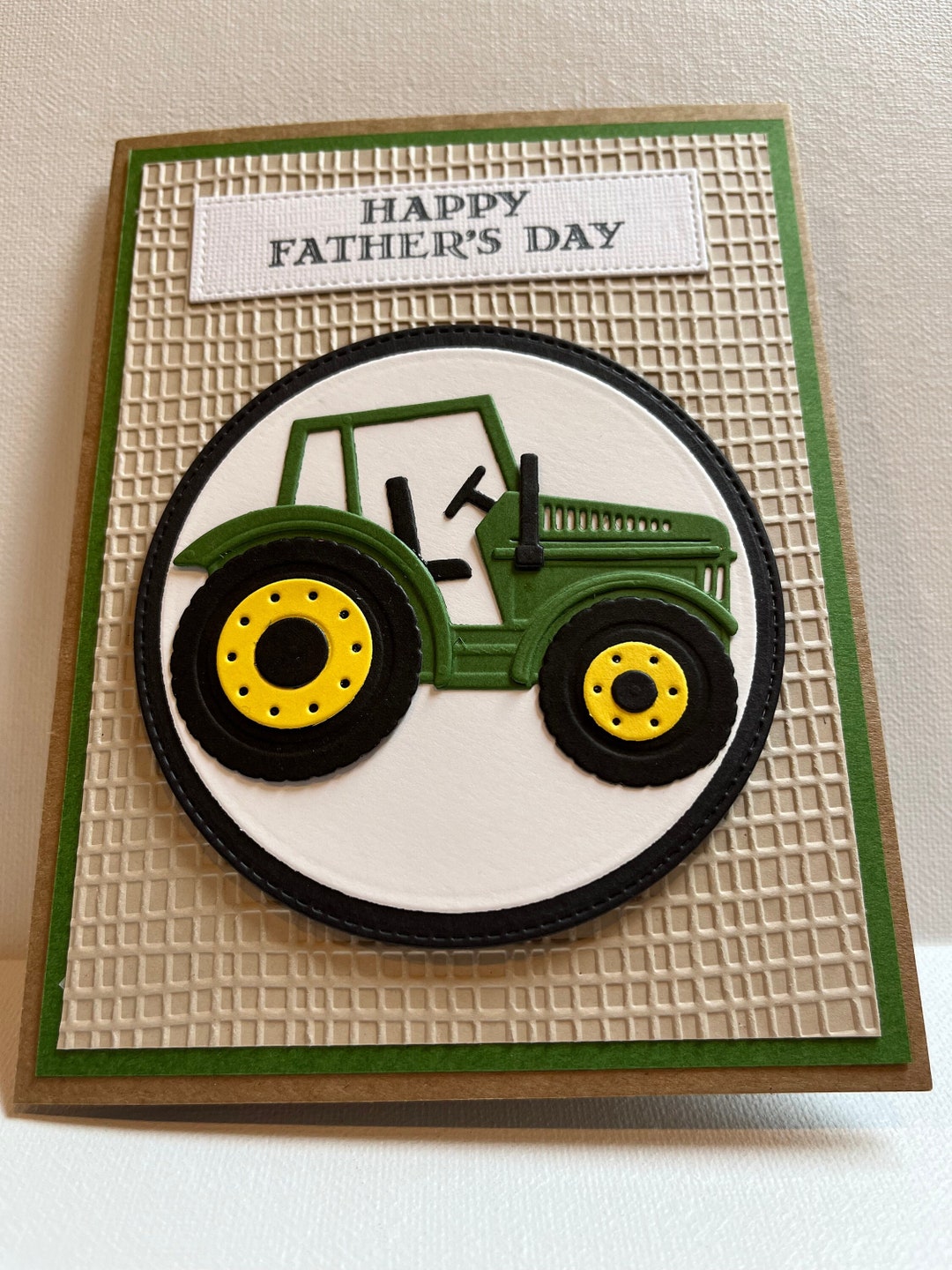 Happy Fathers Day Card, Tractor Fathers Day Card, 3D Tractor Card ...