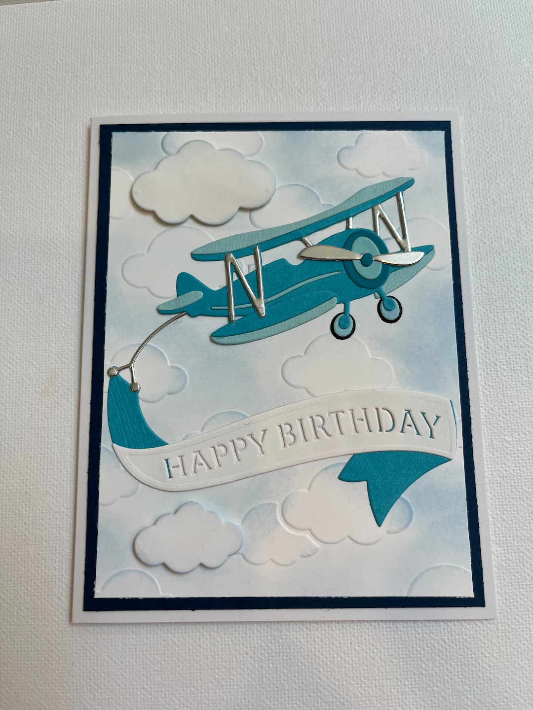 Happy Birthday Flying Airplane Card, 3D Airplane Birthday Card ...
