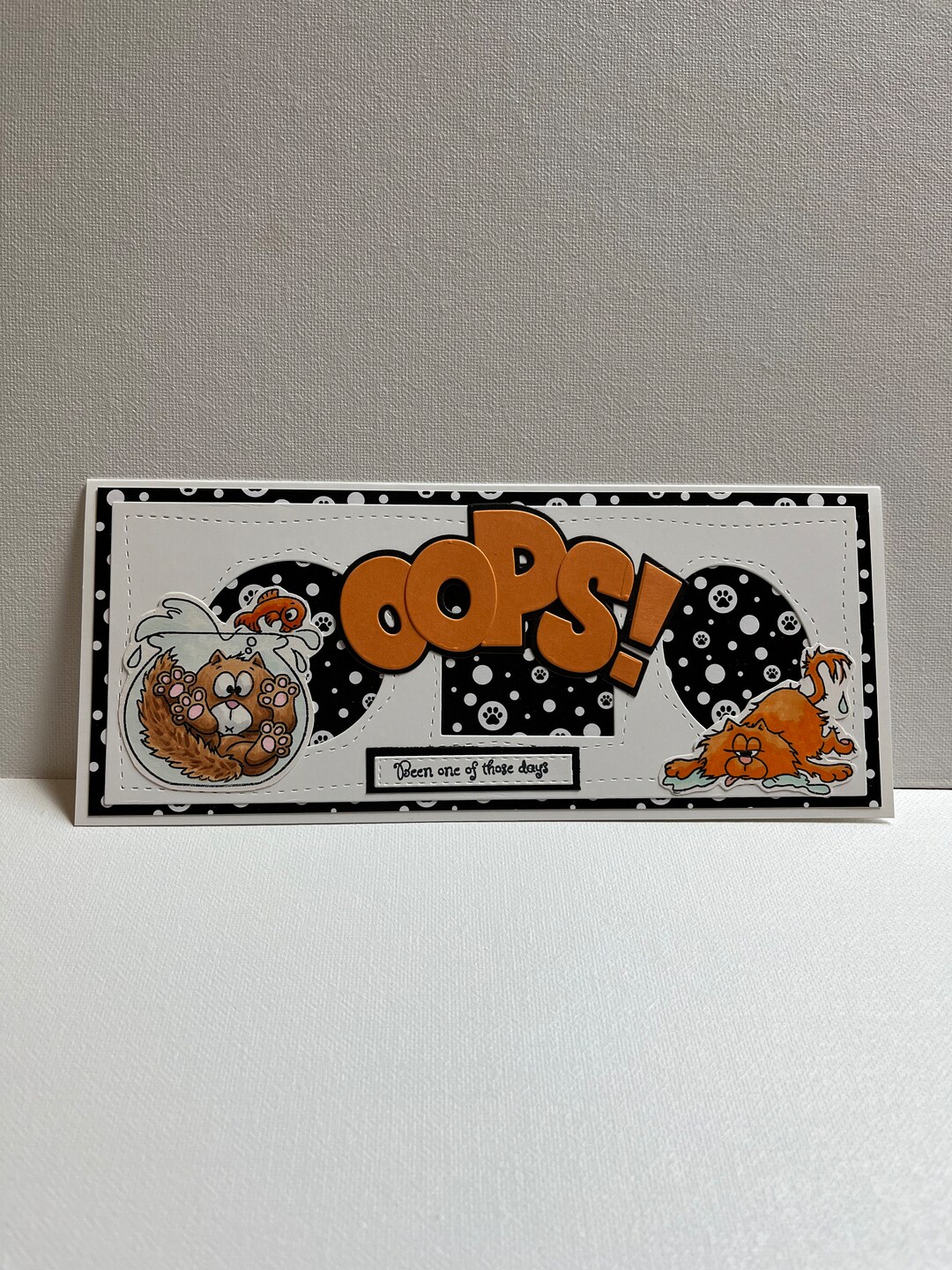 OOPS, Been One of Those Days Card, Oops Card, Funny Cat Card, Funny ...