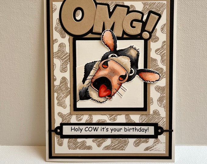 Holy Cow It's Your Birthday Card, Funny Cow Birthday Card, OMG It's ...