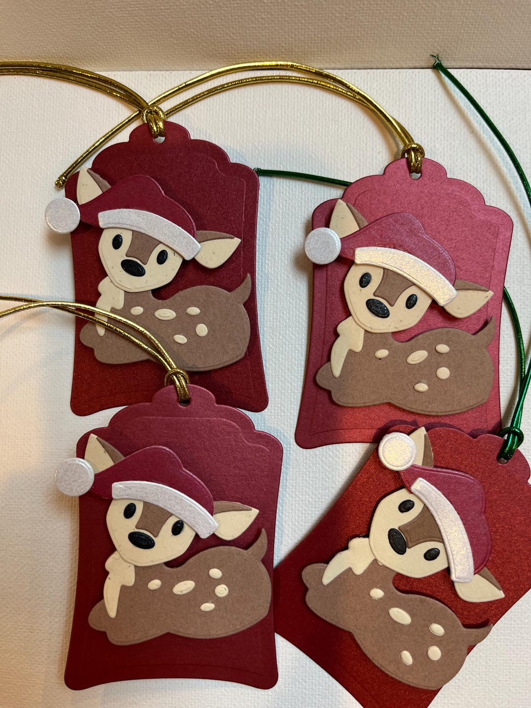 Christmas Gift Tags, Deer Gift Tags, Holiday Gift Tags, Set of 4 ...