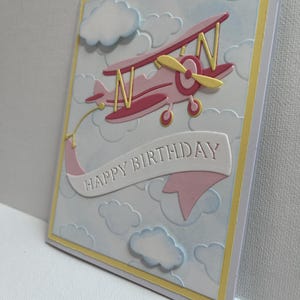 Happy Birthday Flying Airplane Card, 3D Airplane Birthday Card ...