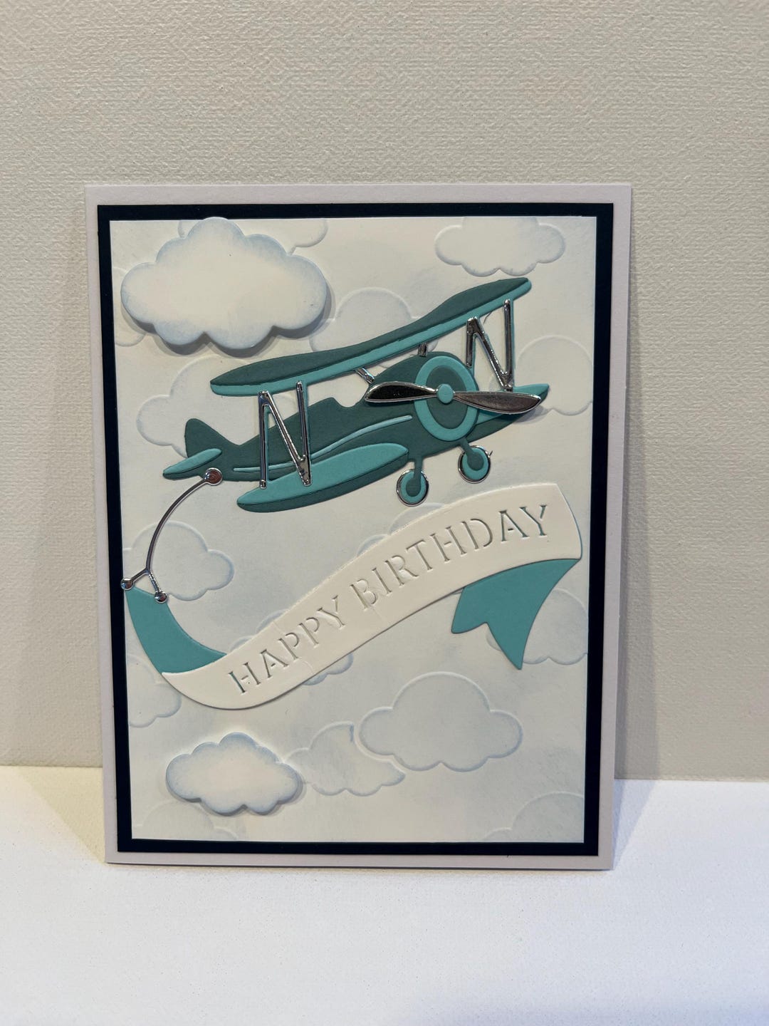 Happy Birthday Flying Airplane Card, 3D Airplane Birthday Card ...