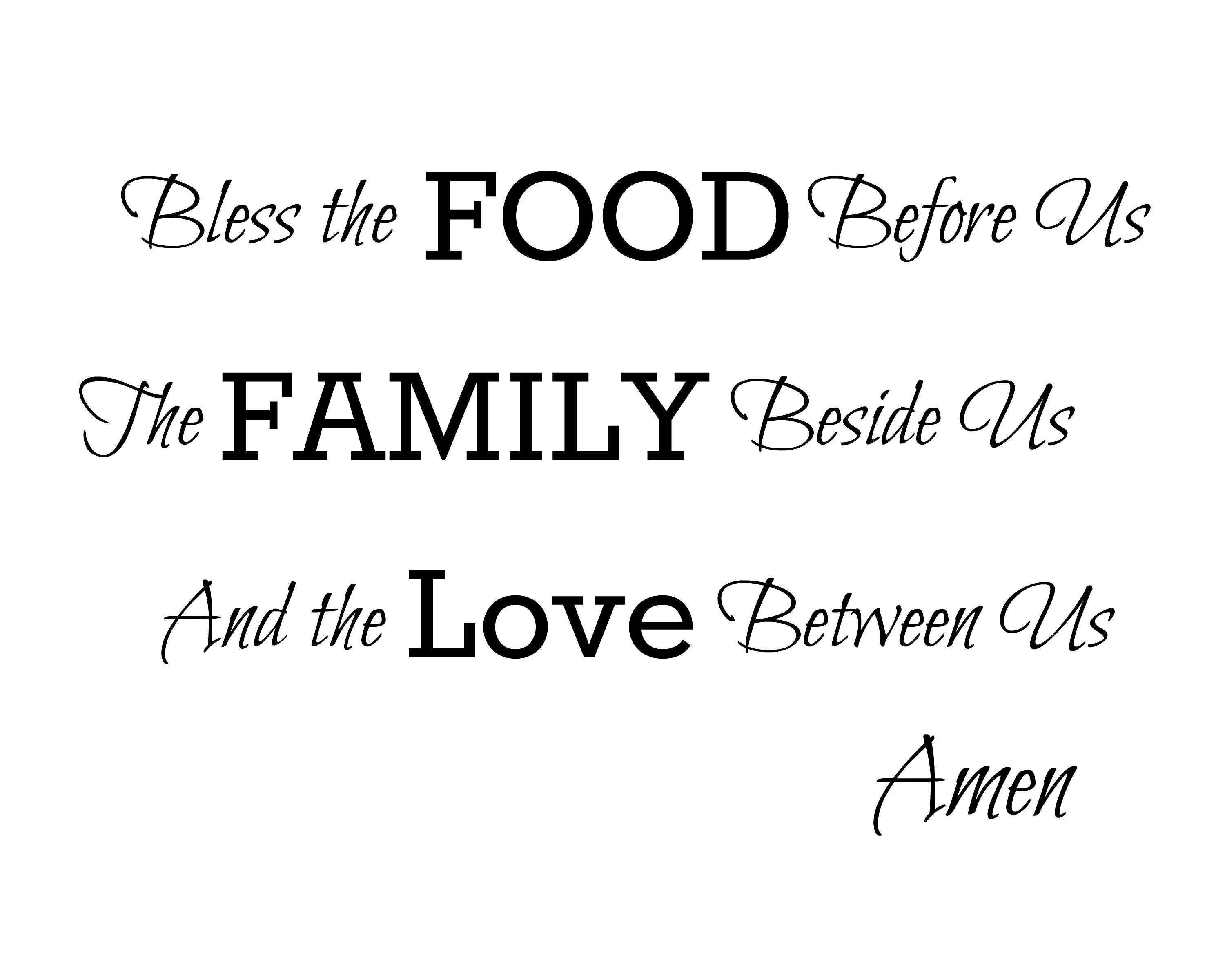 Bless the Food Before Us; Artwork Printable; Kitchen Art; Quote Art ...