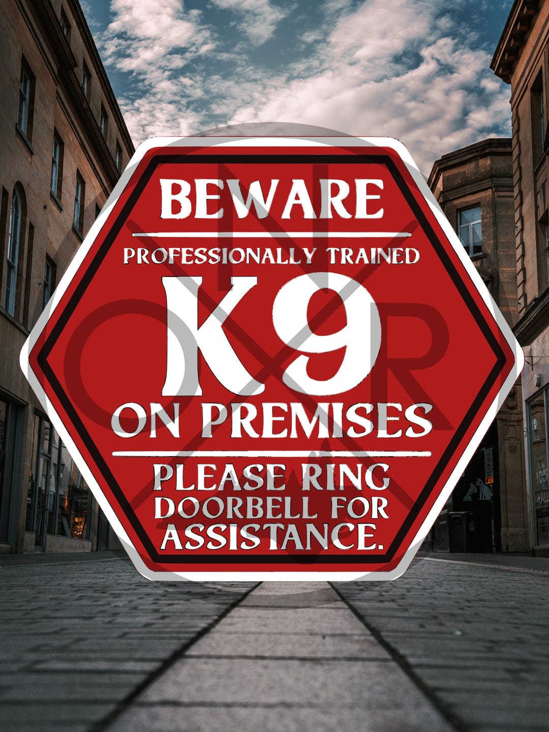Beware K9 on Premises Sticker: Professionally Trained Dog, Ring ...