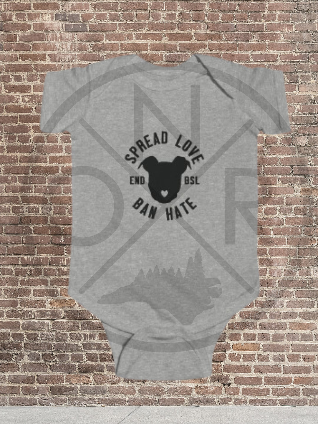 Spread Love Ban Hate End BSL Pitbull Pittie Pibble Bully Breed Kid Baby ...