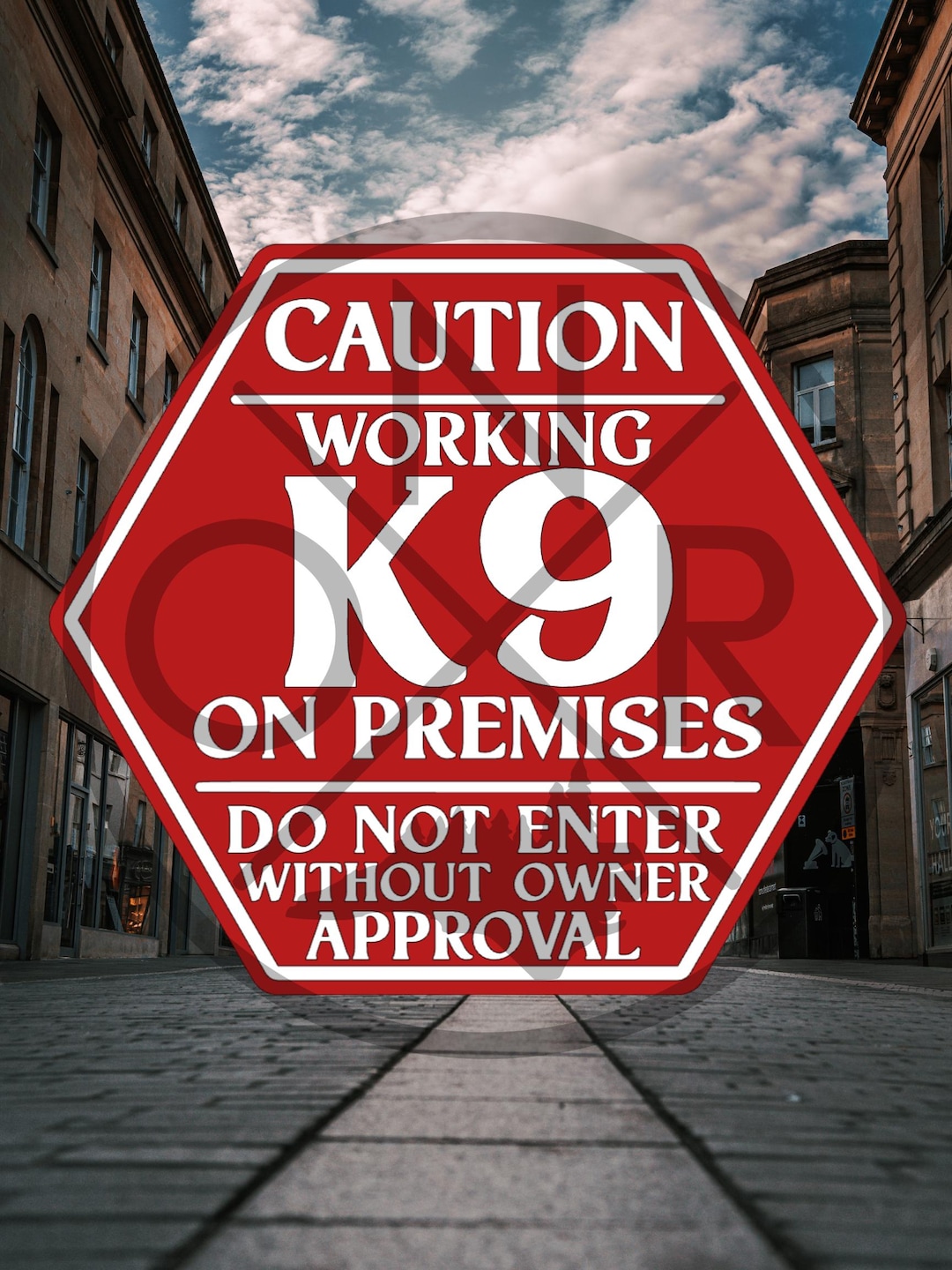 Working K9 on Premises Sticker - Weatherproof Security Dog Sign - Etsy