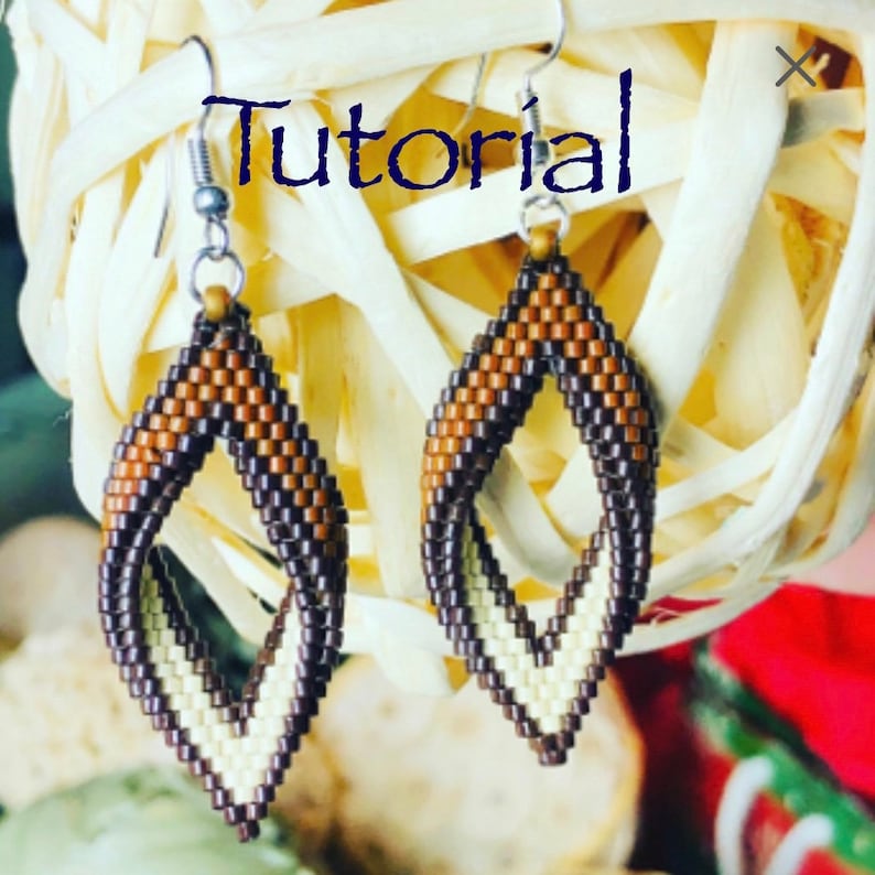 Twisted Peyote Leaf Earring Tutorial, Twisted Peyote Earring, Leaf ...