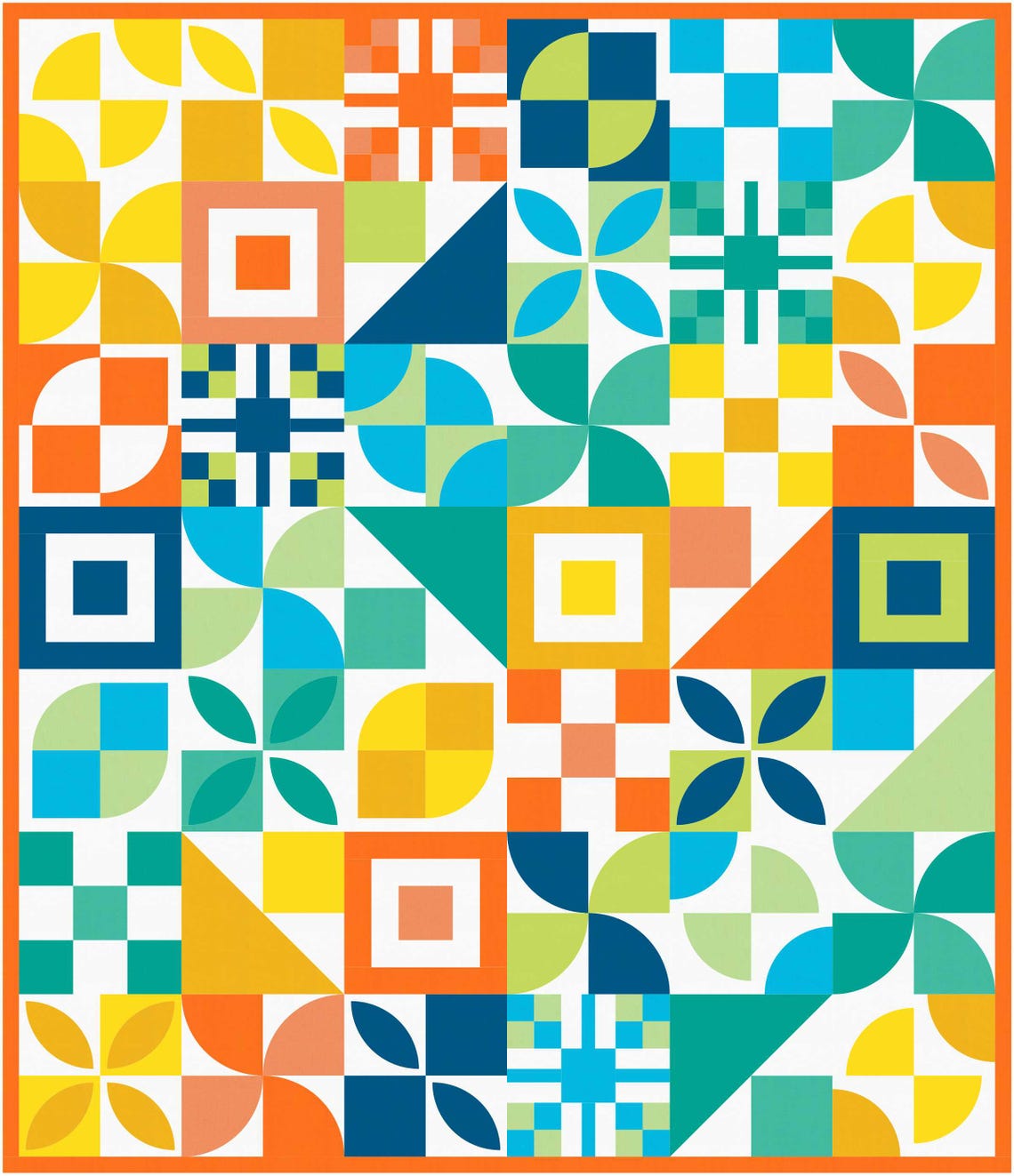 Modern Quilt Pattern, Patchwork Parade - Etsy