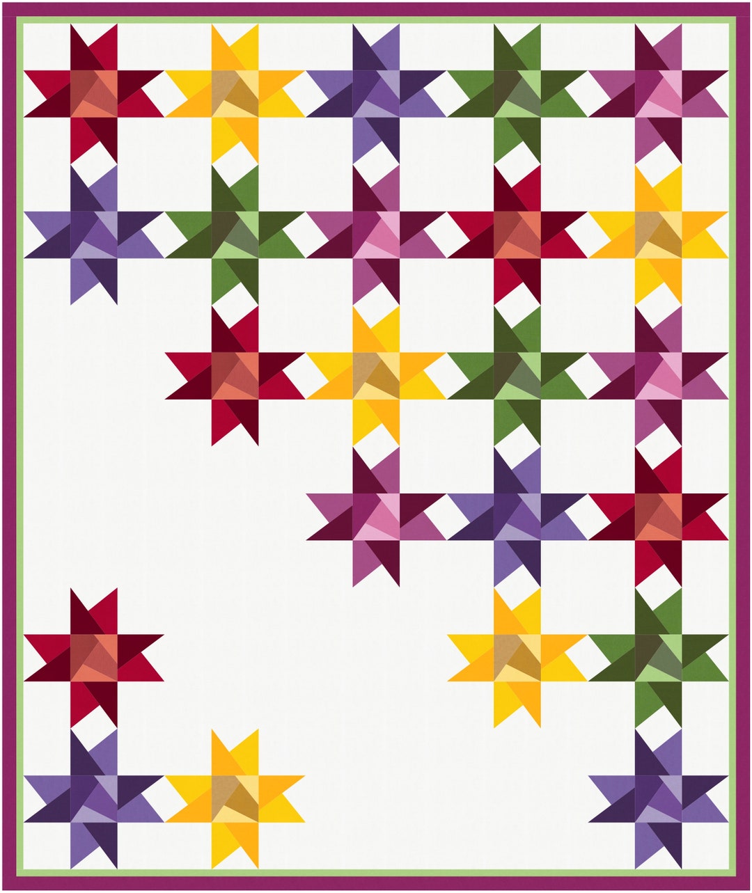 Diagonal Spaces Quilt Pattern, Modern Quilt Pattern - Etsy
