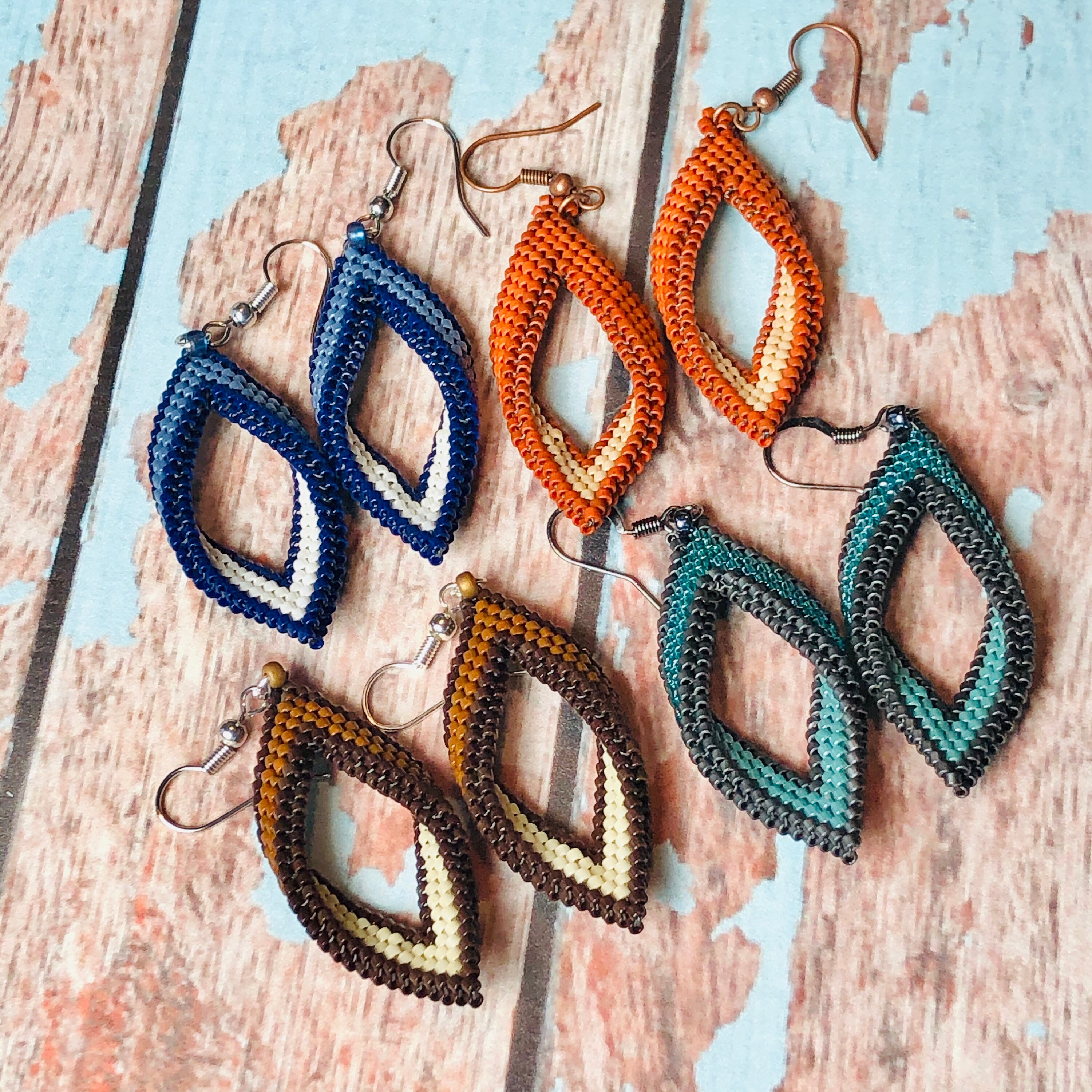 Twisted Peyote Leaf Earring Tutorial, Twisted Peyote Earring, Leaf ...