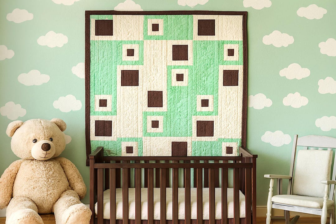 Baby Quilt Pattern – Modern Geometric PDF for Crib Quilt or Nursery ...