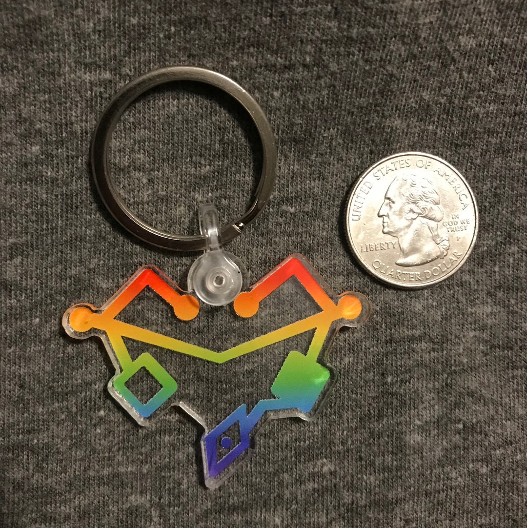 She-ra Failsafe heart Keychain Rainbow - Etsy
