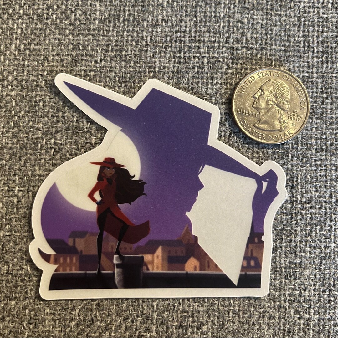 Carmen Sandiego - Clear Vinyl Sticker - Etsy